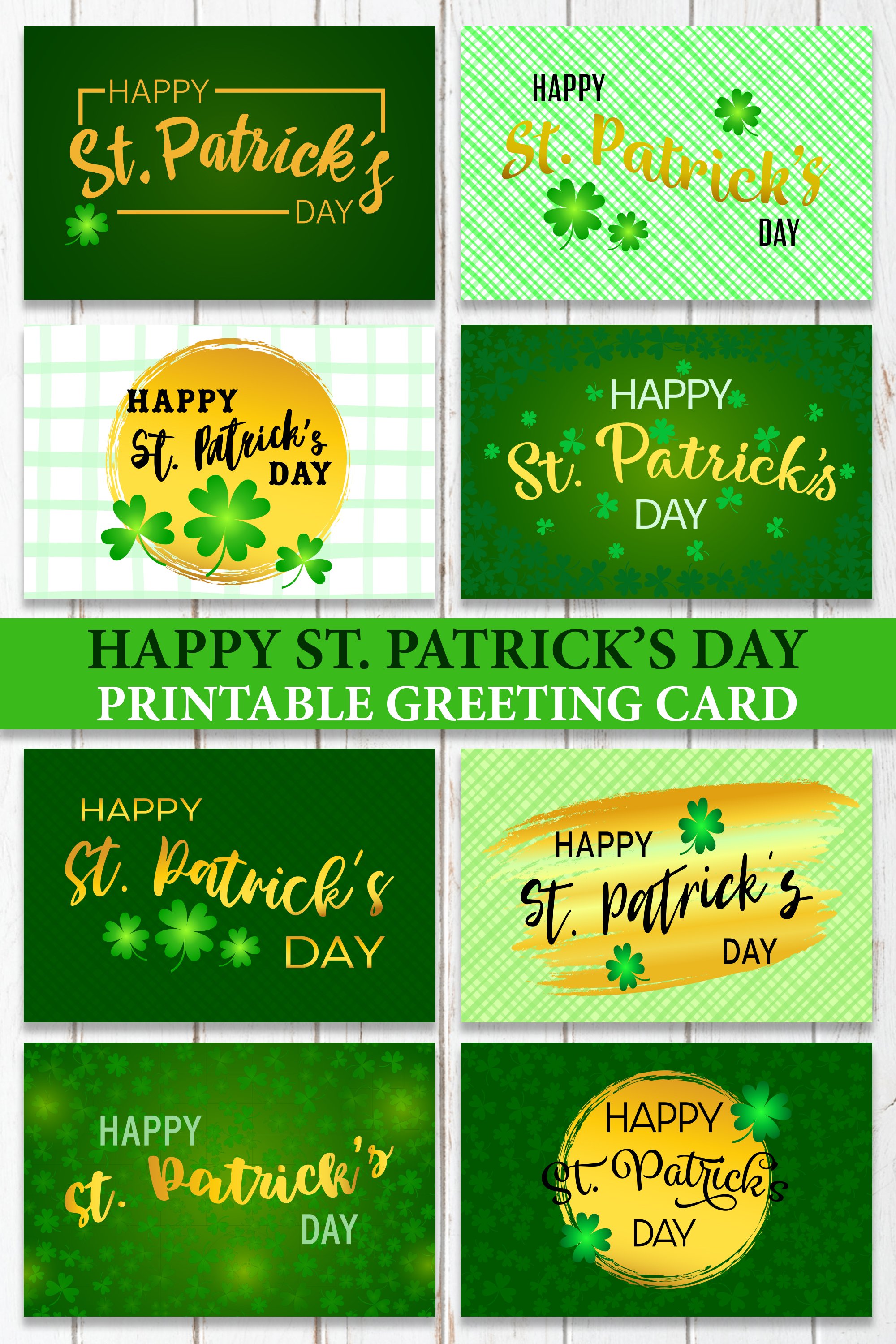 Happy St Patricks Day Bundle. Greeting card Printable Design