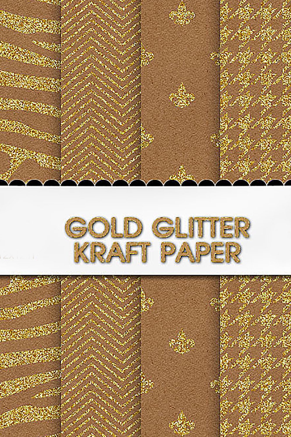 GOLD GLITTER KRAFT Digital Papers