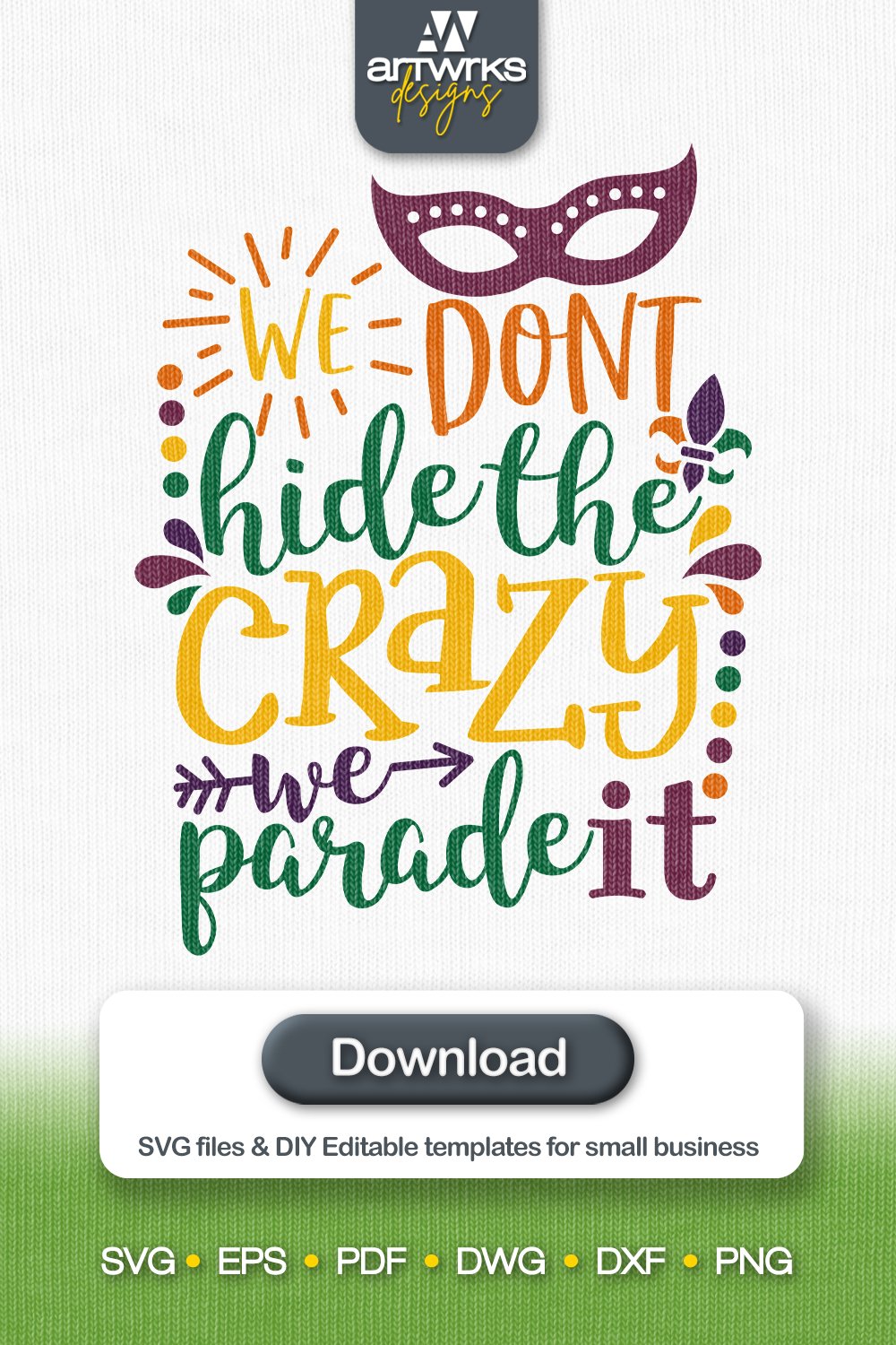 MARDI GRAS SVG Louisiana hide crazy parade SVG fleur de lis