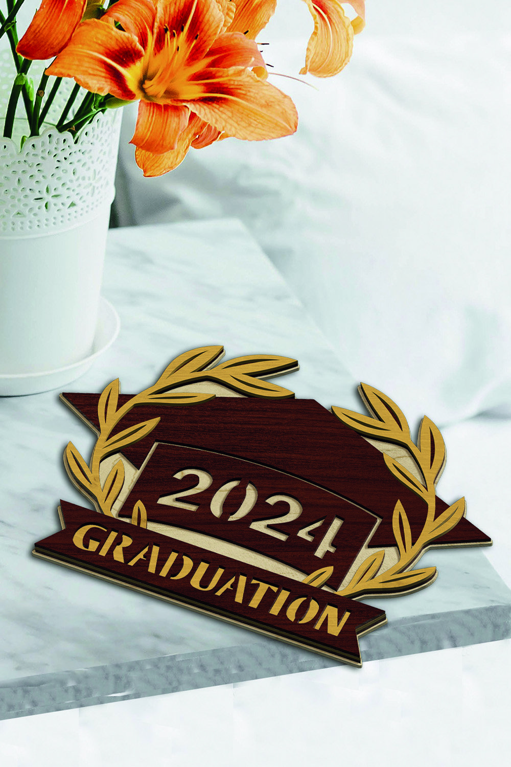 Decorative Graduation 2024 Cut Template