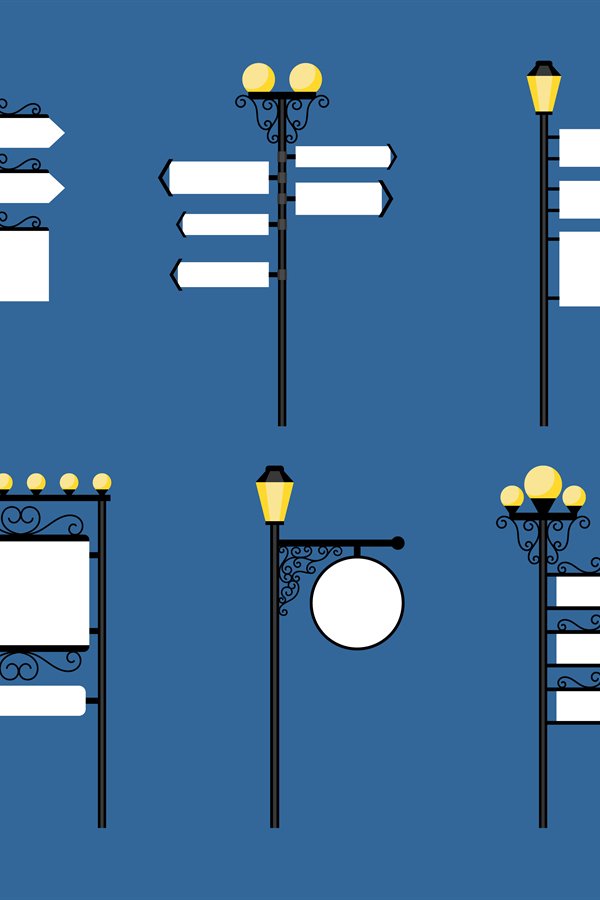 Street lights with streets read signs