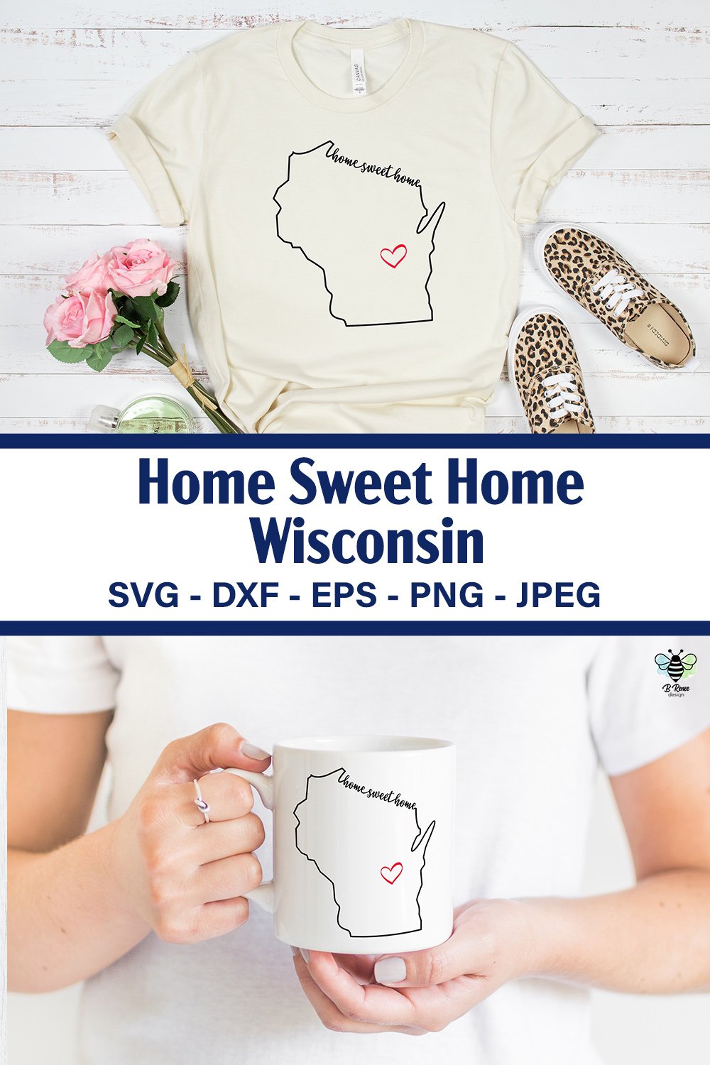 Wisconsin Home Sweet Home SVG | State Pride SVG