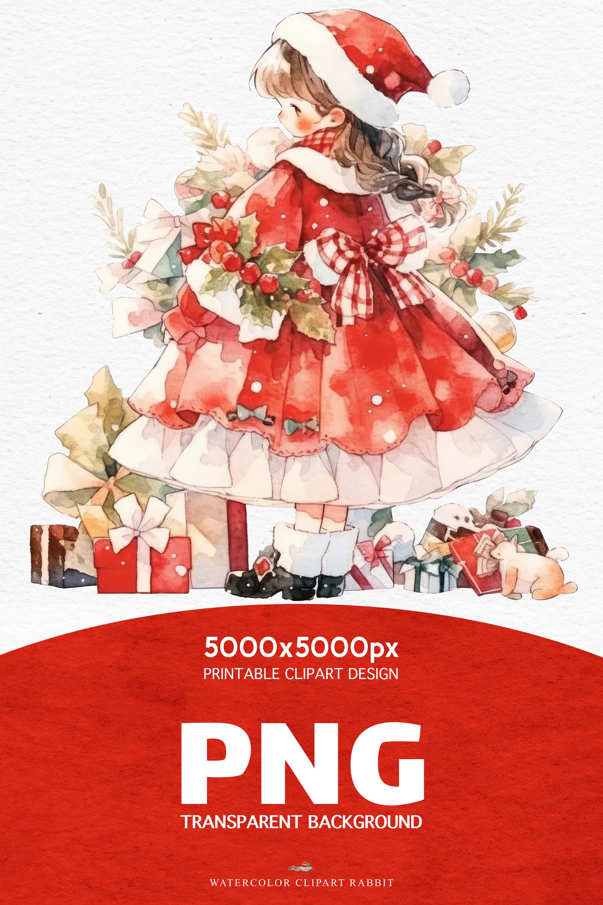 Christmas Kawaii Anime Lady Clipart Cute Girl PNG New Year