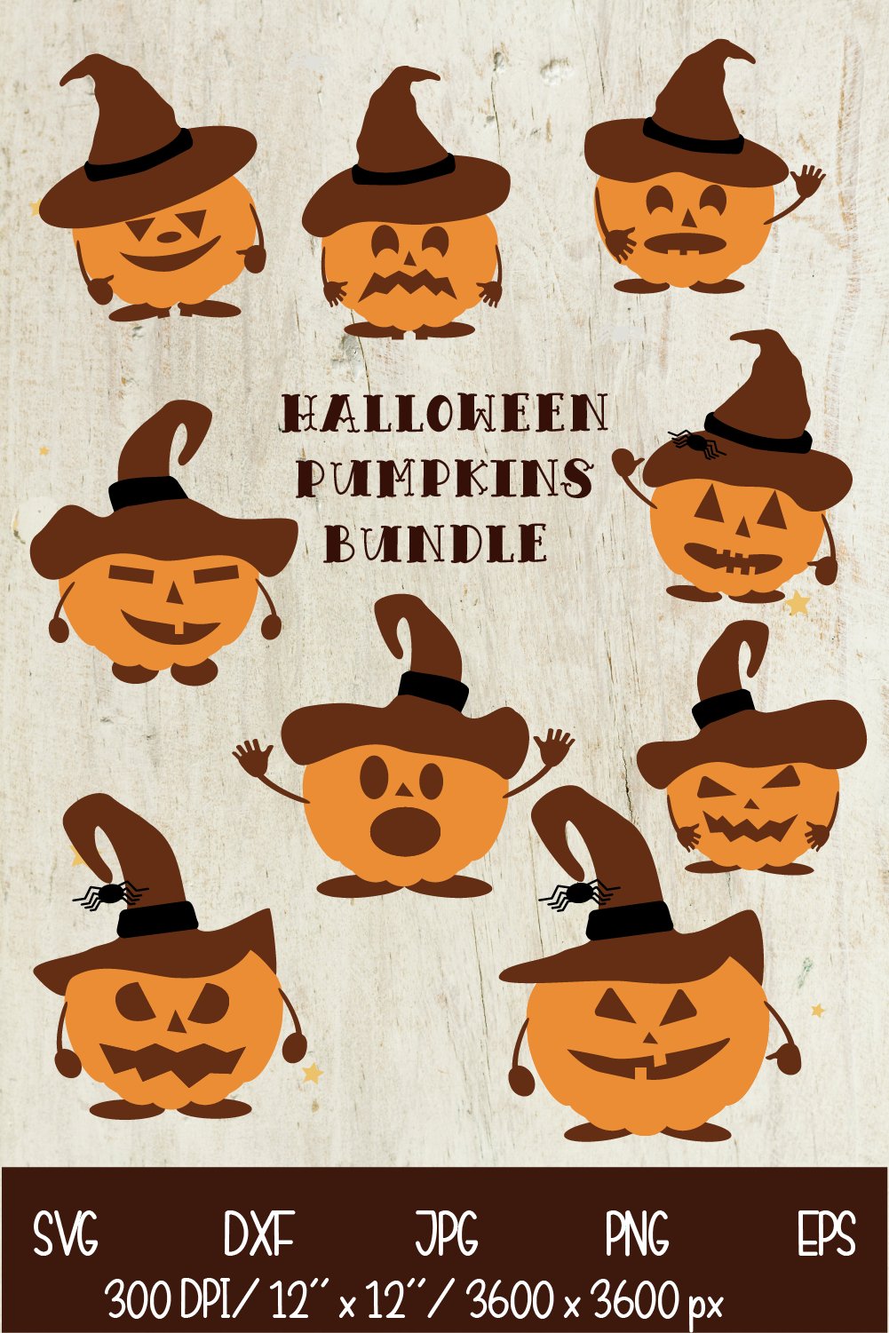 Halloween pumpkin bundle Sublimation SVG DXF PNG (894658)