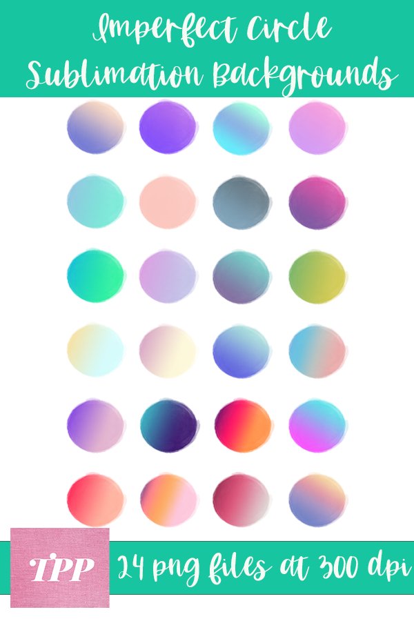 Circle Gradient Sublimation Backgrounds