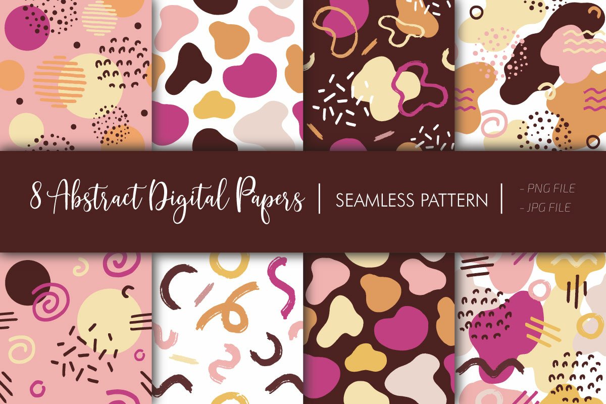 Digital Papers - Abstract Seamless Pattern PNG (1671283)