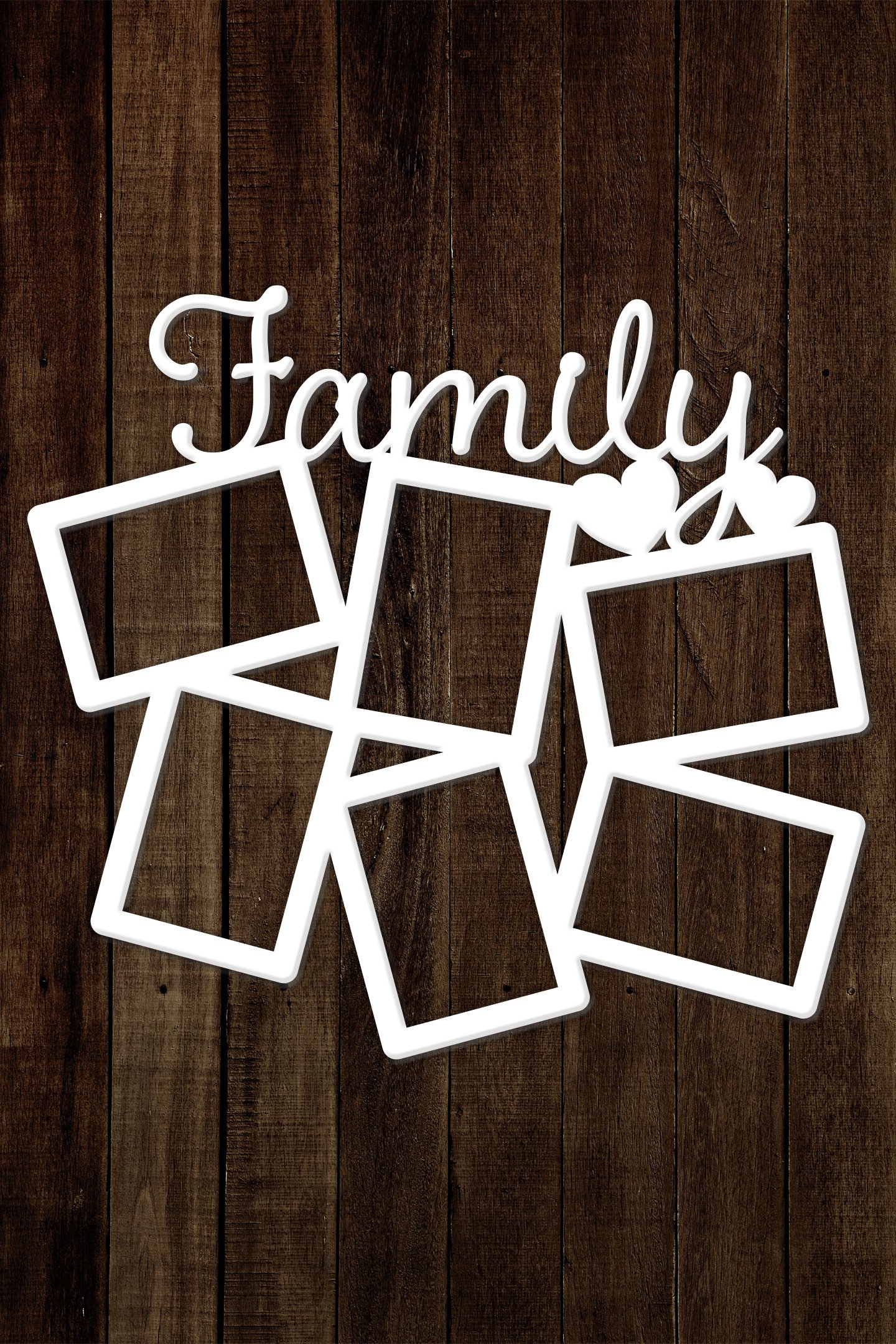 Collage for Family Photos, Photo Frames with sign Family SVG