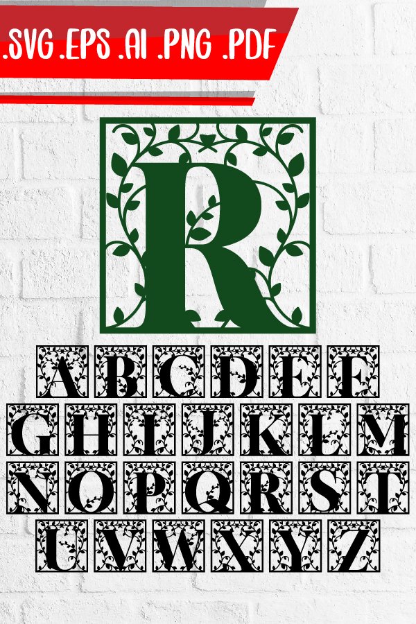 Alphabet Cover A-Z 3 Bundle svg eps ai png pdf