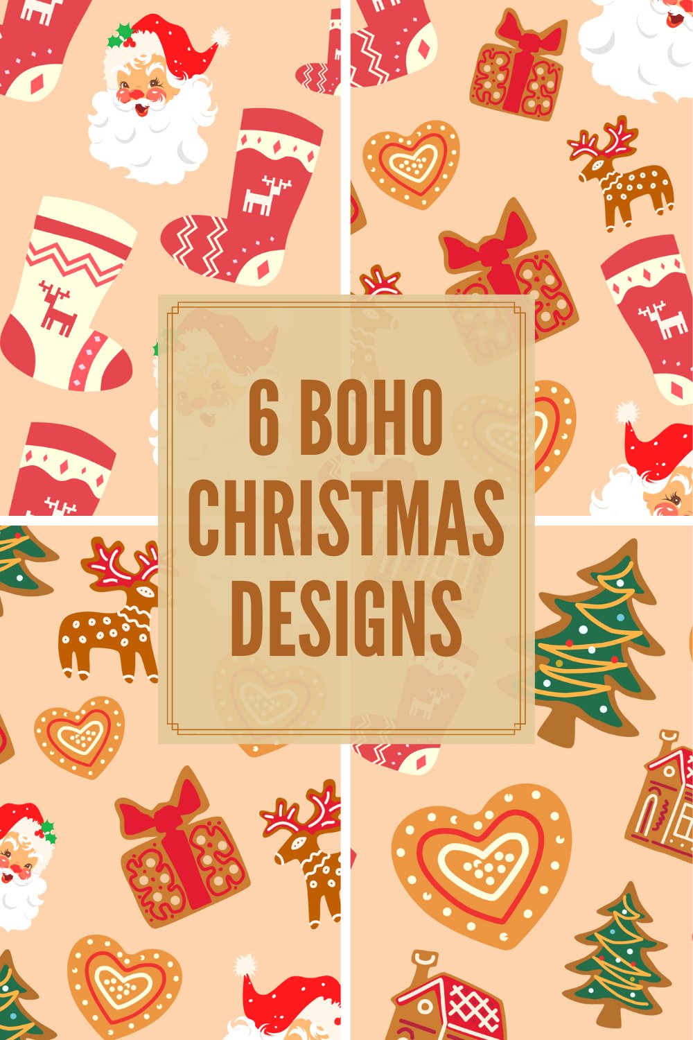 Gingerbread christmas digital paper set seamless (2204099)