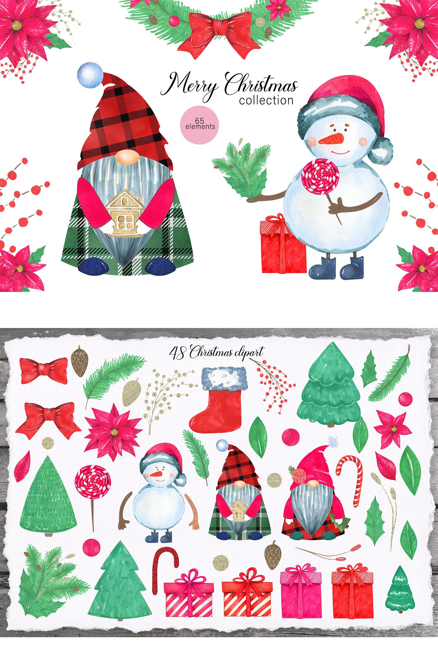 Christmas clipart collection for creating your designs