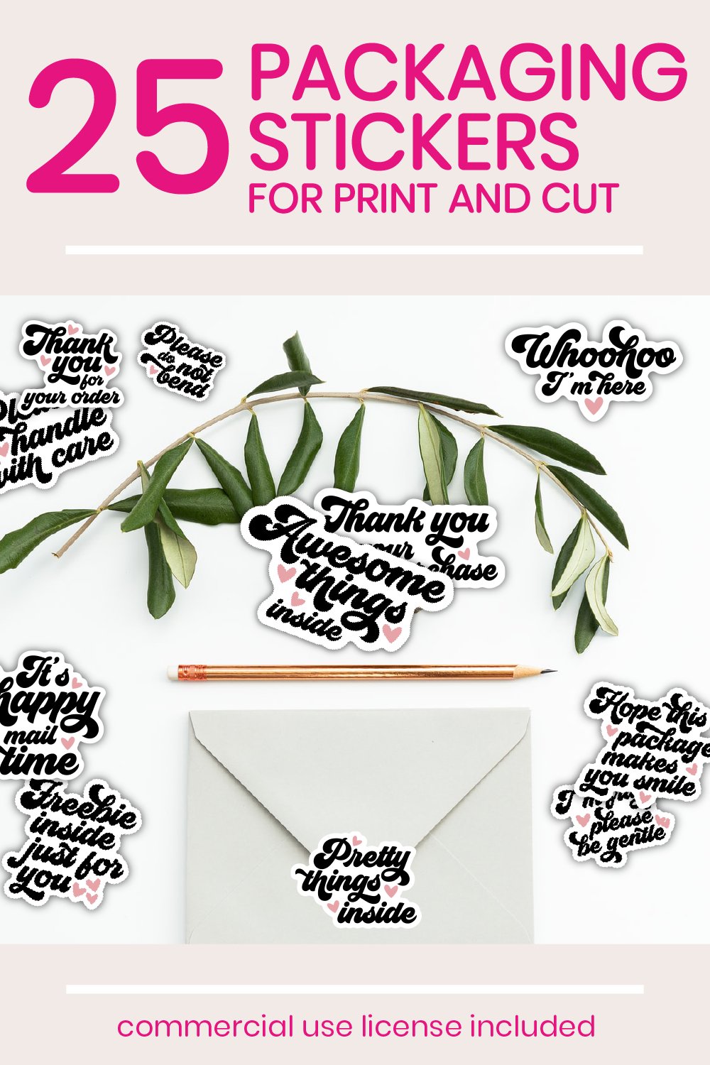 Packaging Sticker Bundle | Black Packaging Stickers | Vol 12