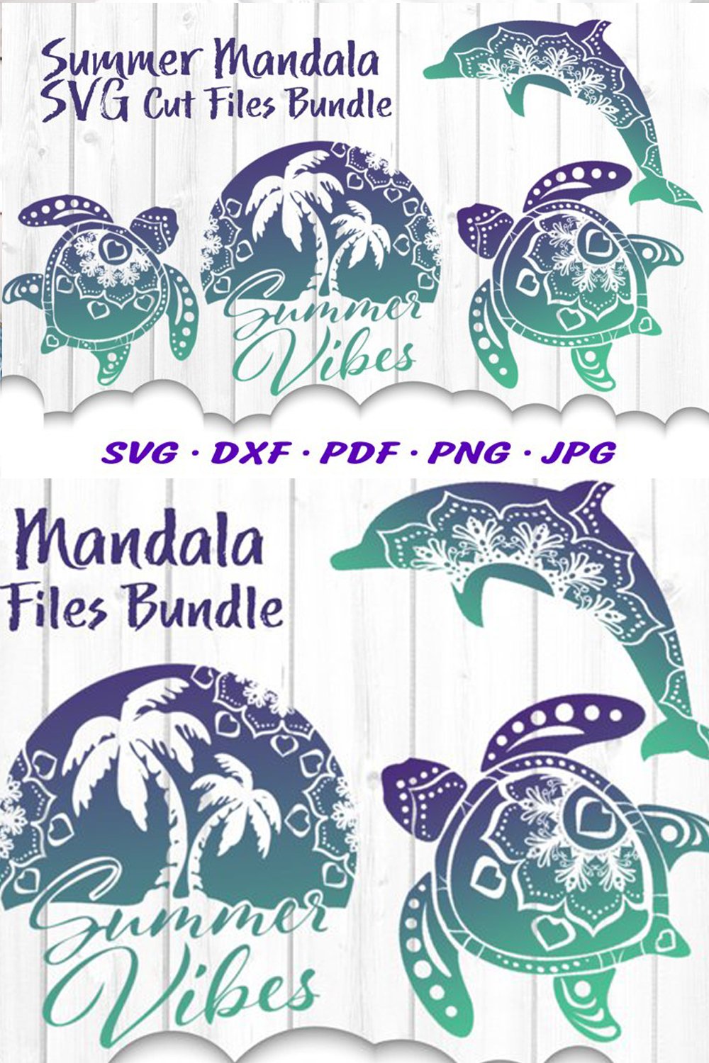 Mandala Beach SVG Bundle | Turtle SVG | Dolphin (541312)
