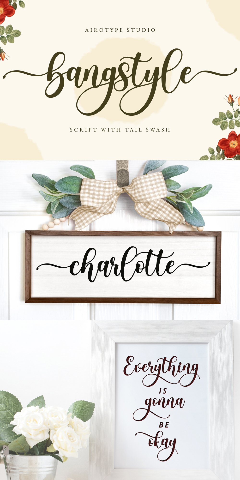 Bangstyle - Long Tail Swash Font Script