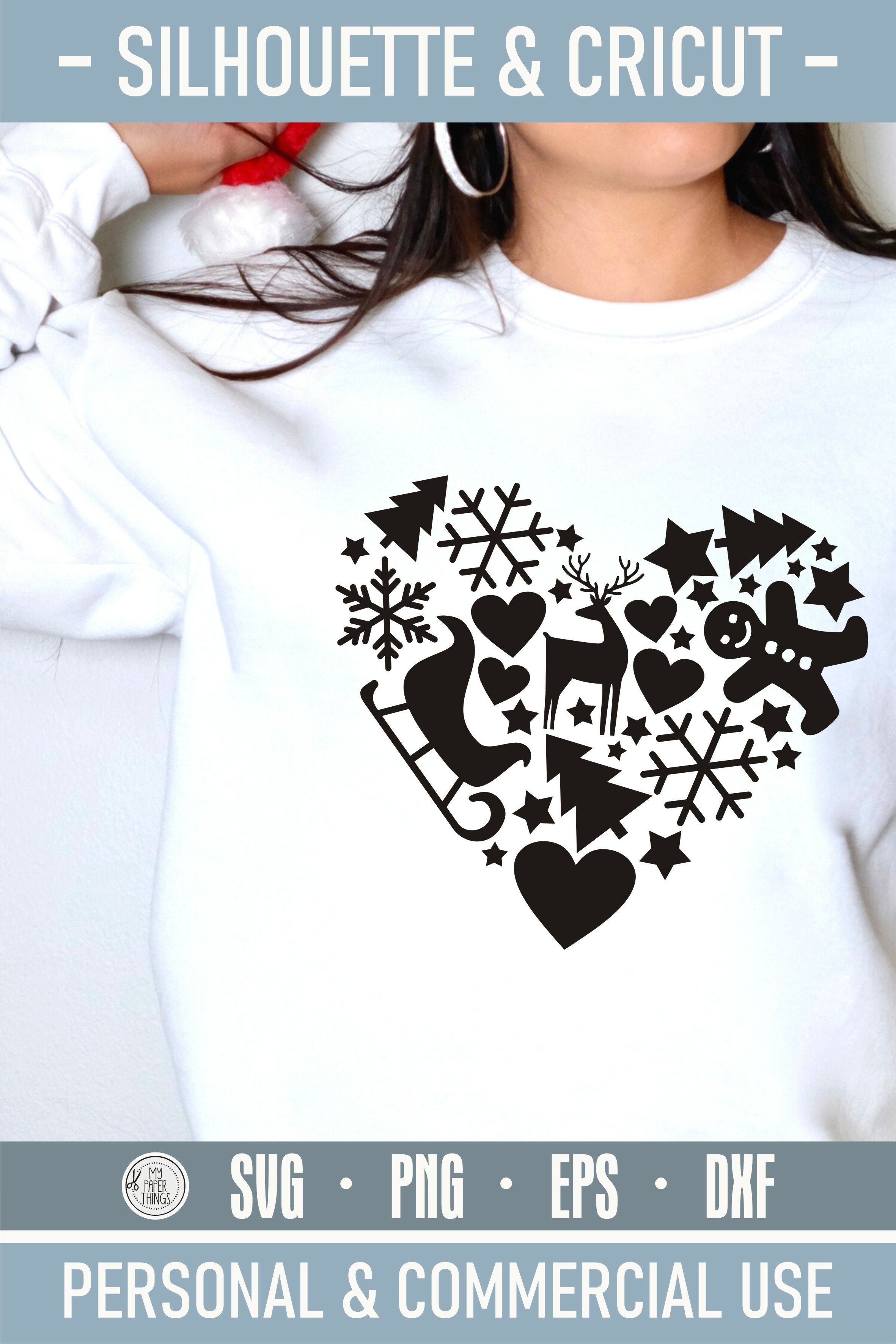 Christmas Heart Svg