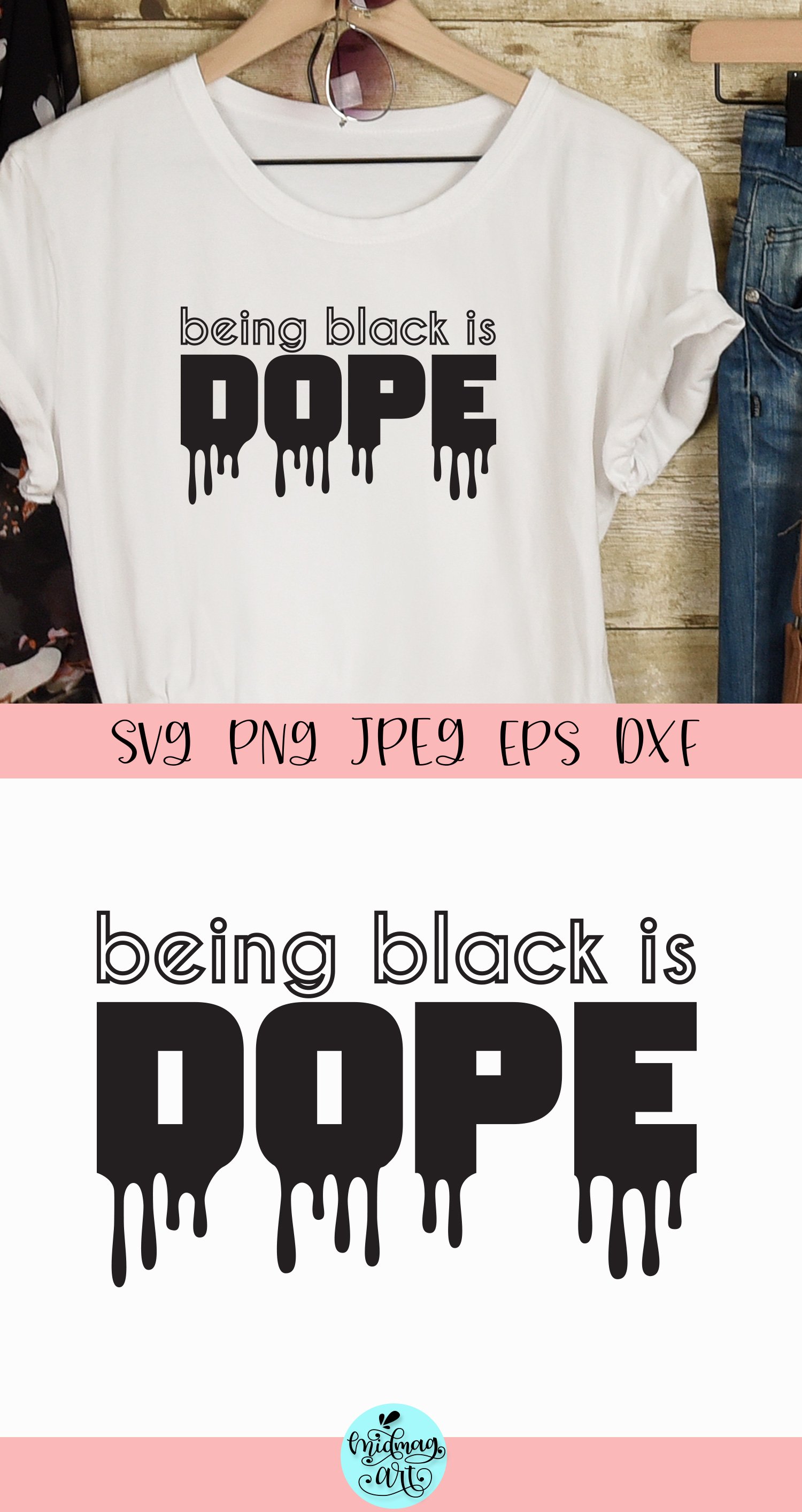 Being black is dope svg, melanin svg