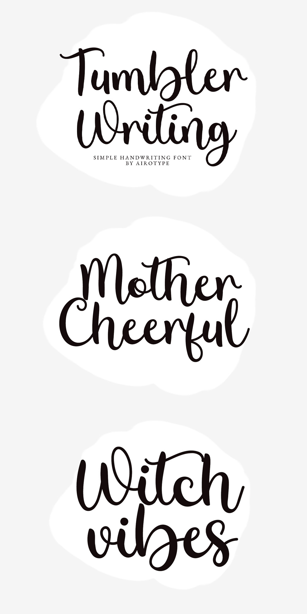 Tumbler Writing - Bouncy Handwritten Font