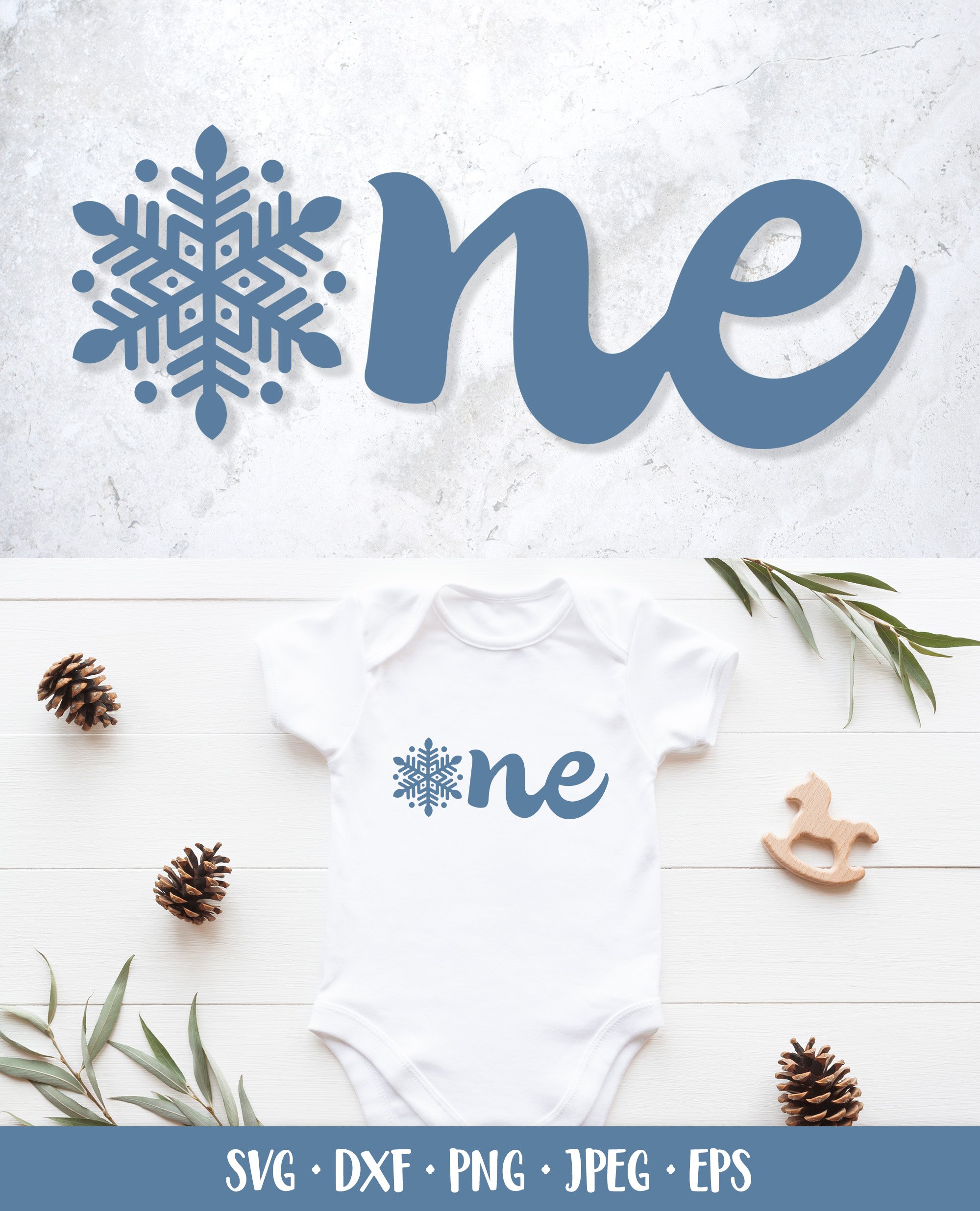 One Snowflake SVG. Winter Baby First Birthday. 1st Birthday