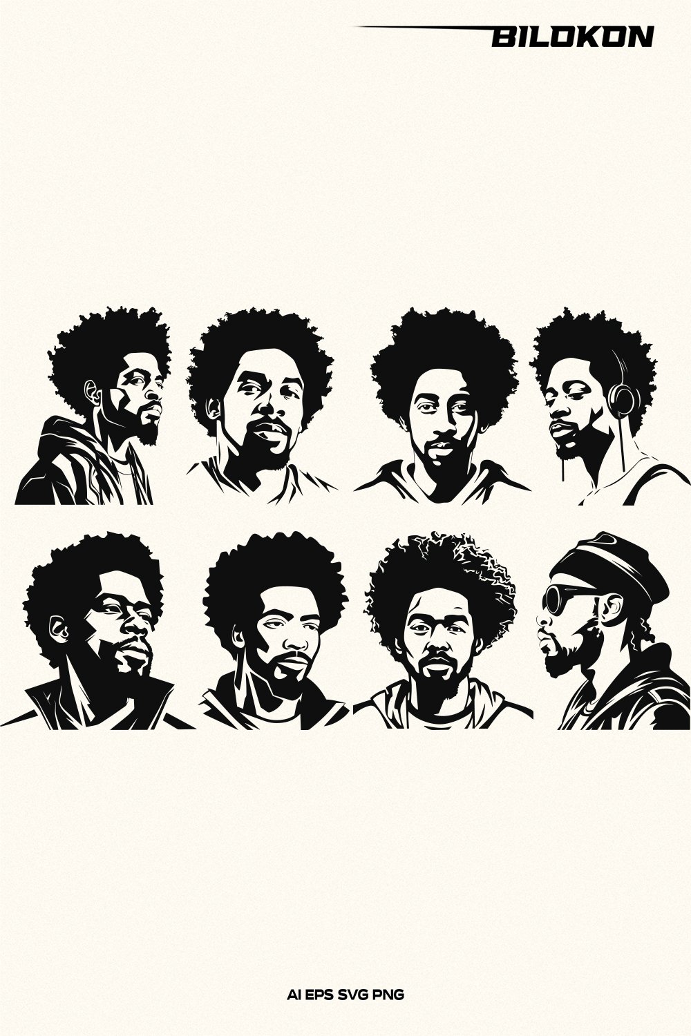 AfroAmerican Man SVG Bundle, Black man SVG, African men SVG
