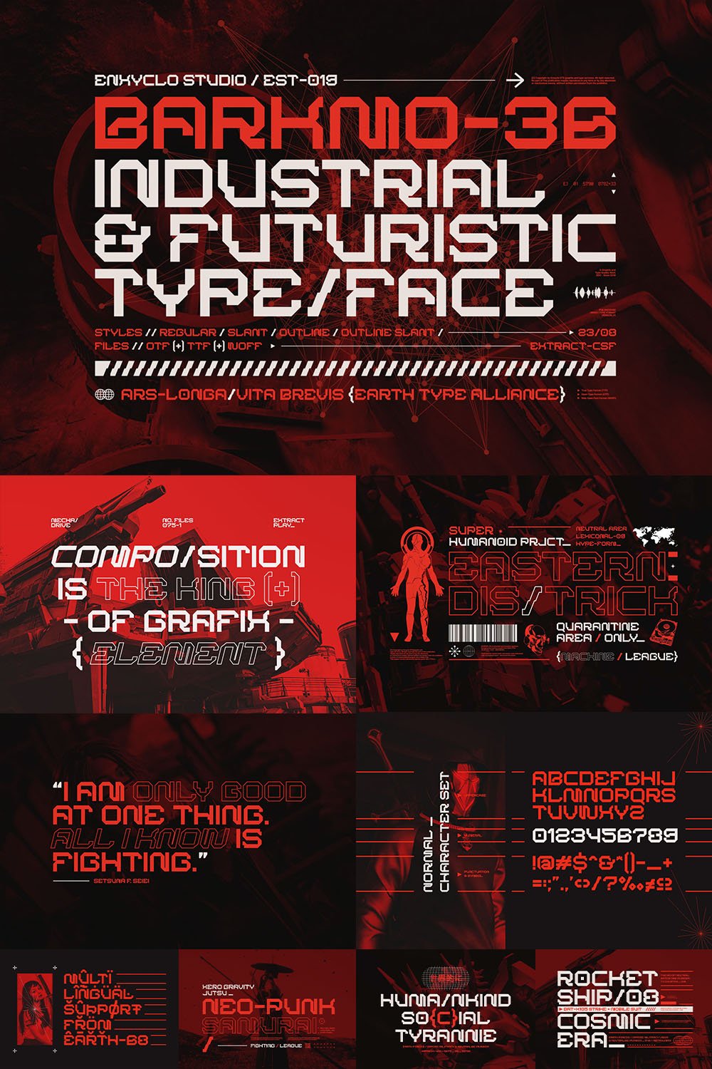 BARKMO36 - Futuristic Mecha Font