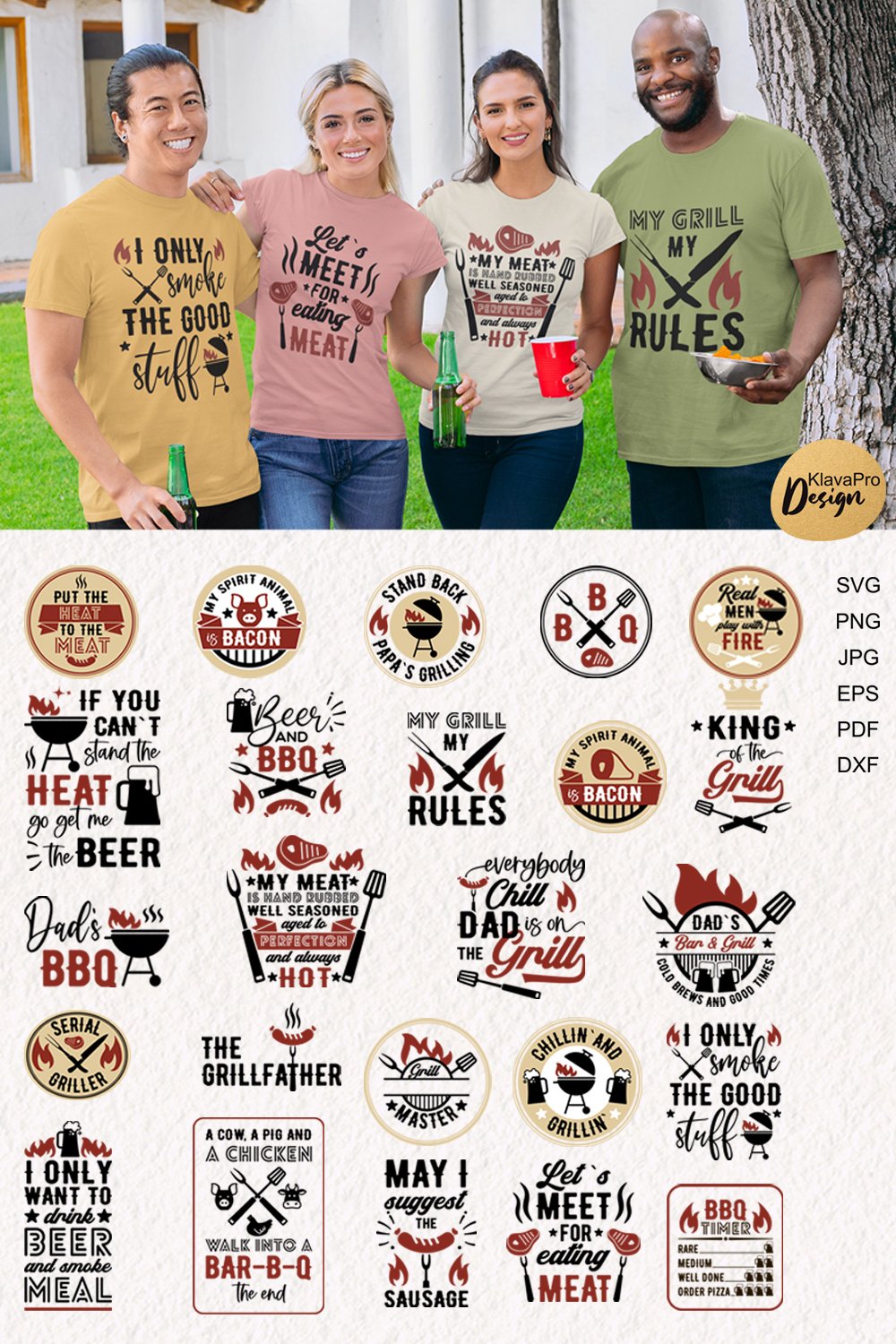 Barbecue SVG Bundle | 25 BBQ grilling SVG designs