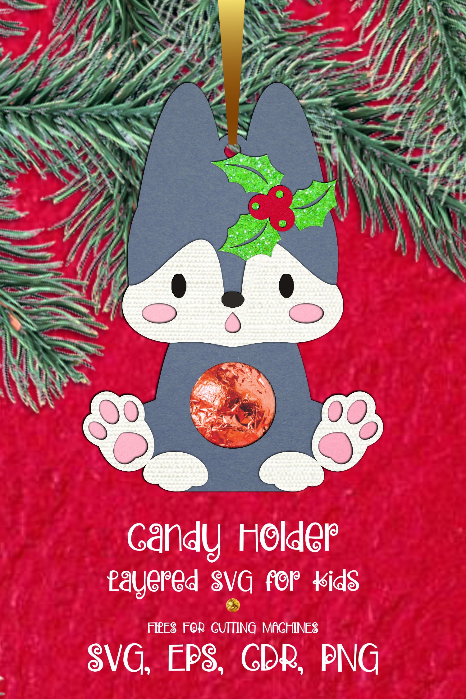 Baby Wolf Candy Holder