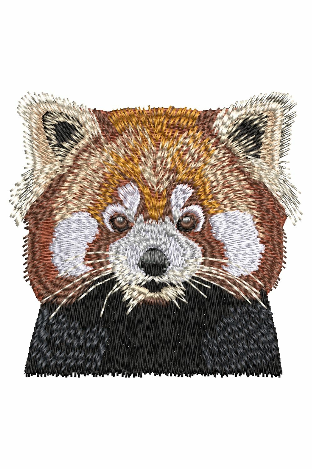 Red Panda machine embroidery file