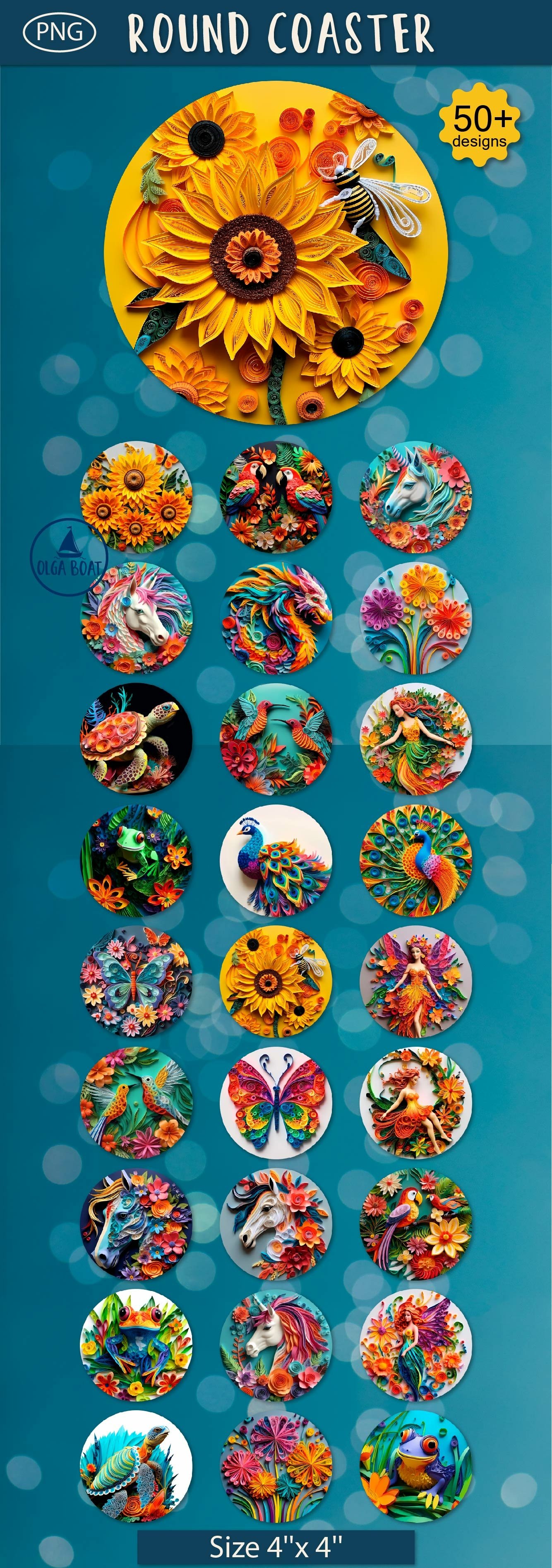 Round coaster sublimation | Coaster bundles (2750807)