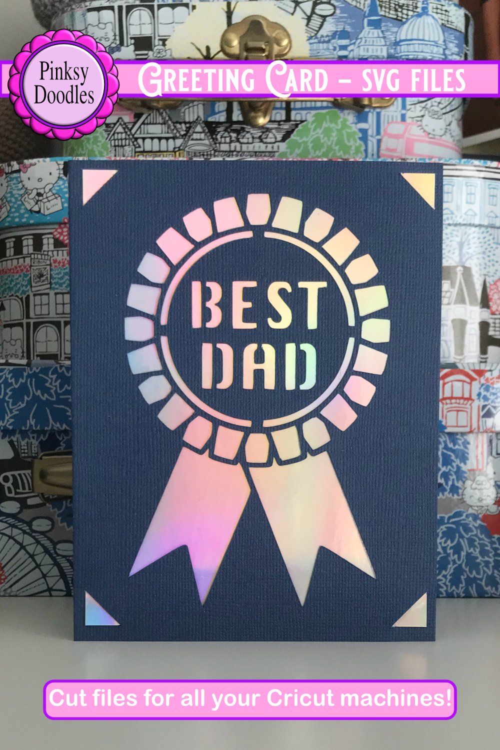 Best dad card svg cut file