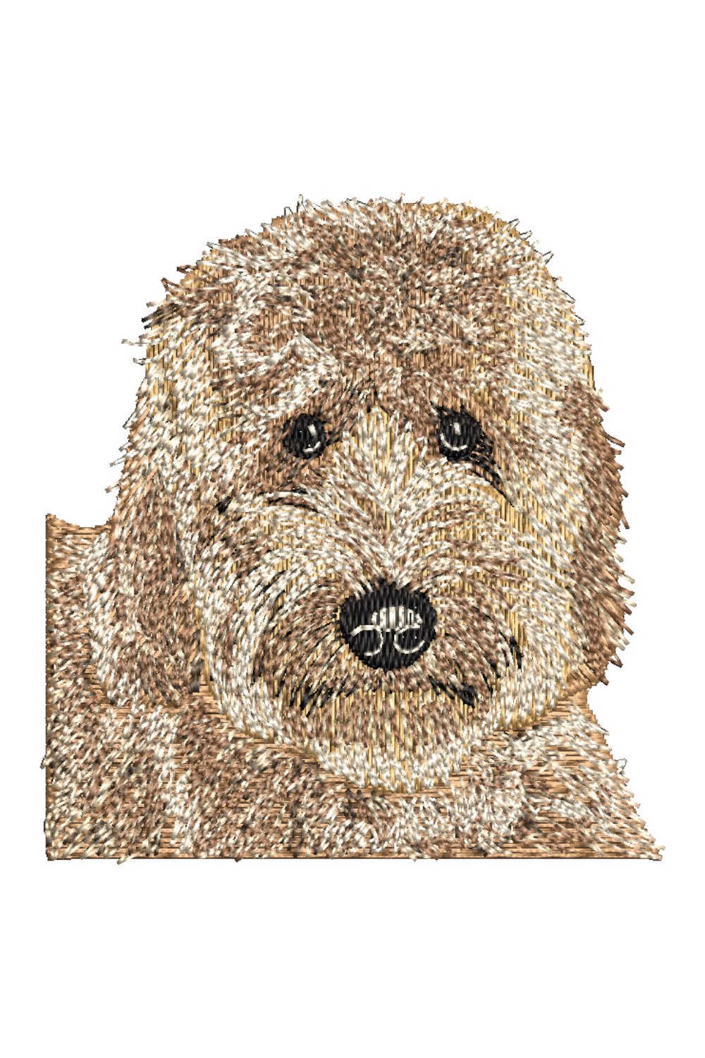 Goldendoodle machine embroidery file