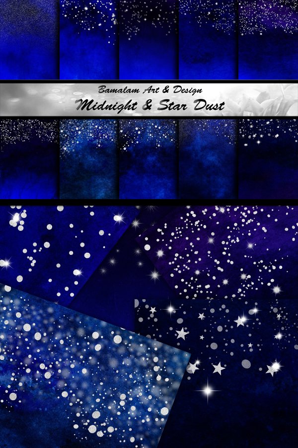 Blue & Silver Star Dust Backgrounds (827367)