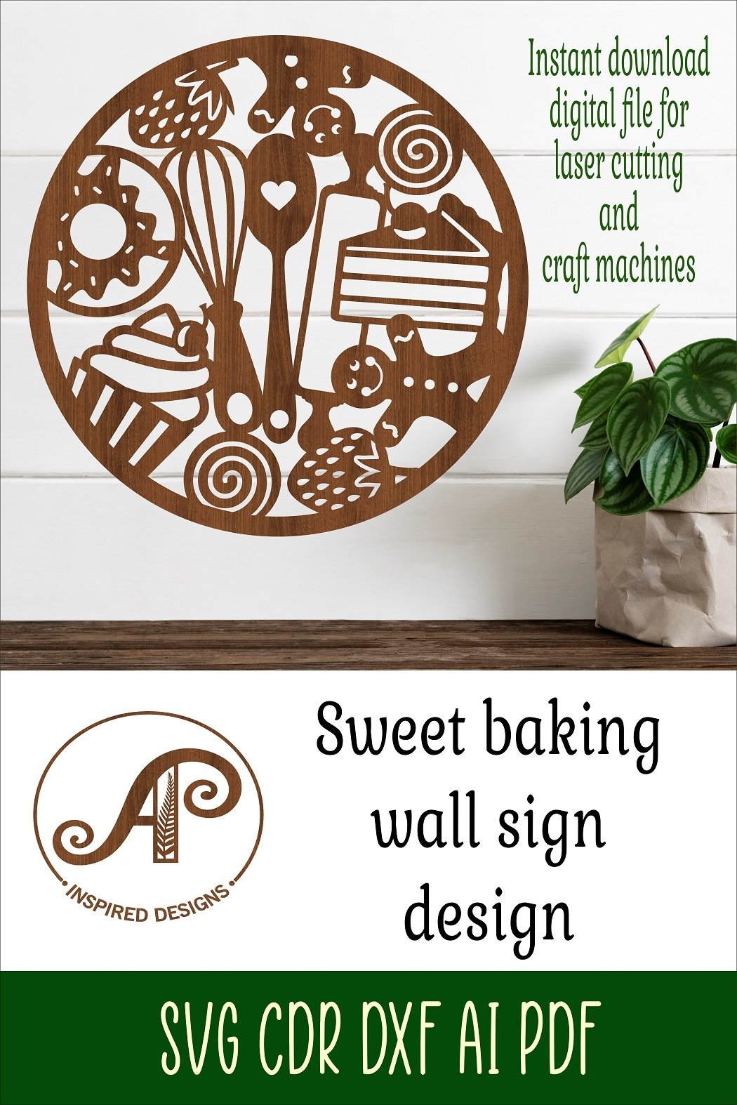 Baking wall sign, SVG file. vector file