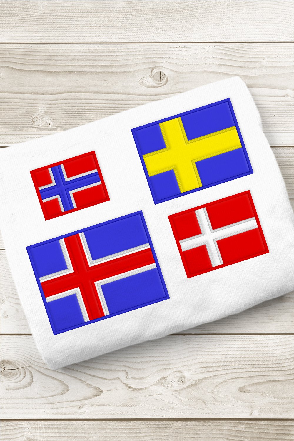 Nordic Cross Flag Applique Embroidery File