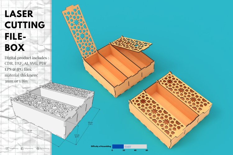 Box- laser cutting file (978404)