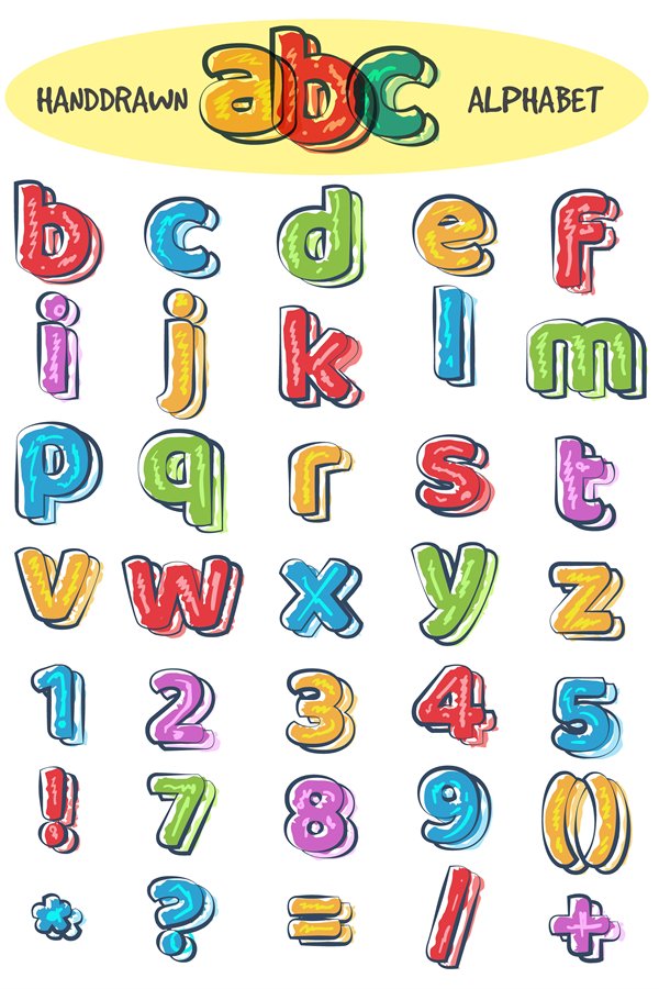 Colorful doodle alphabet (1193881)