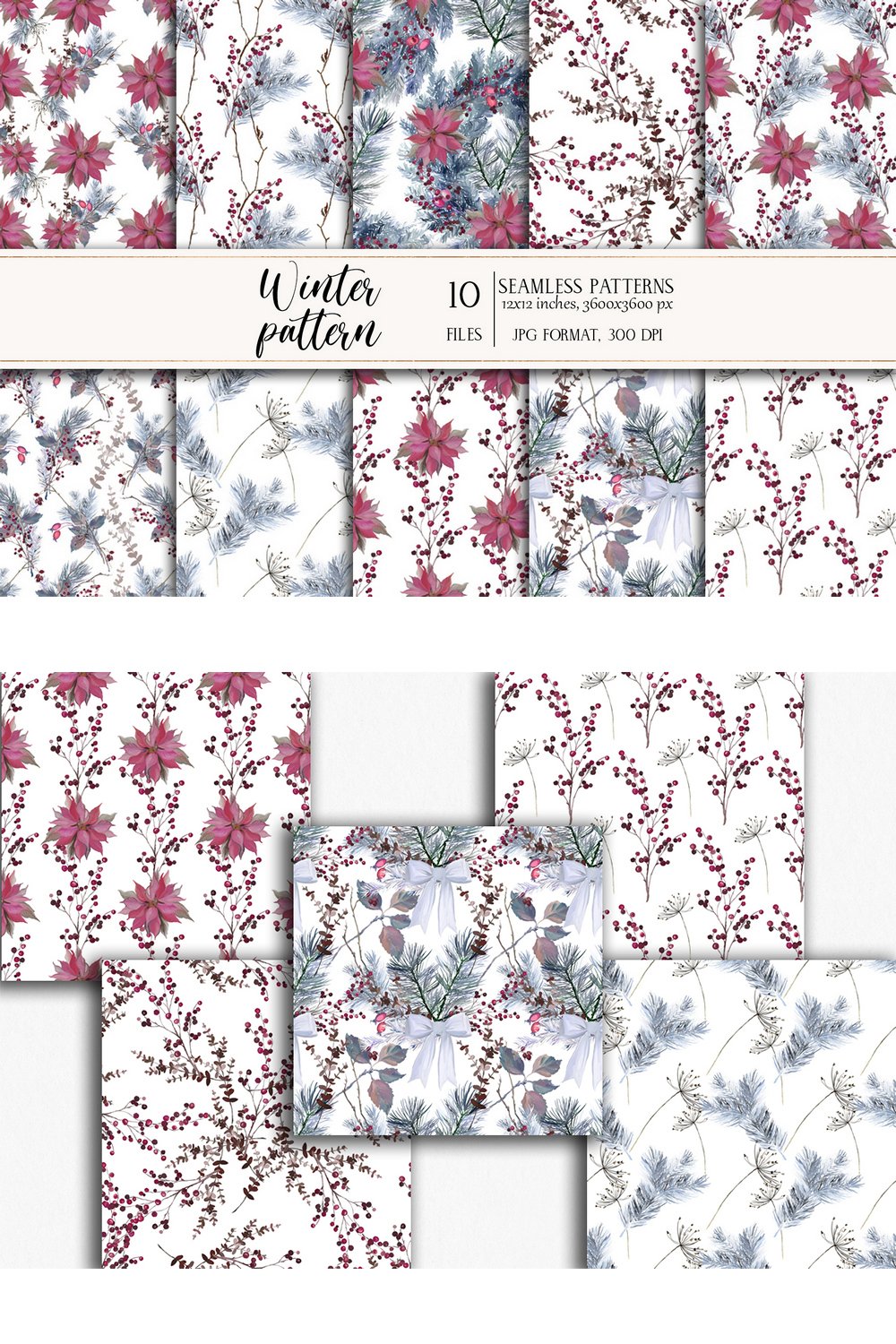 Winter Seamless Pattern, Digital Paper