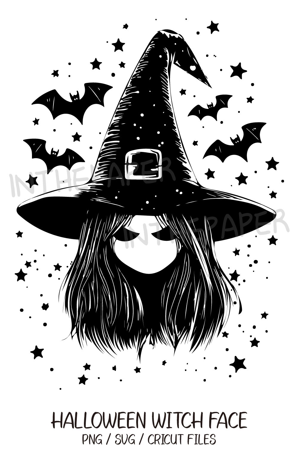 Halloween Witch Face | Halloween SVG Spooky PNG (4728253)