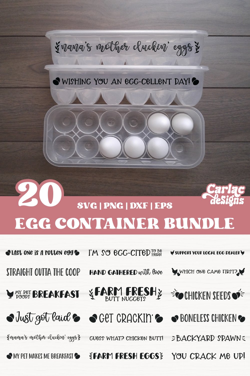 Funny Egg Container SVG Bundle