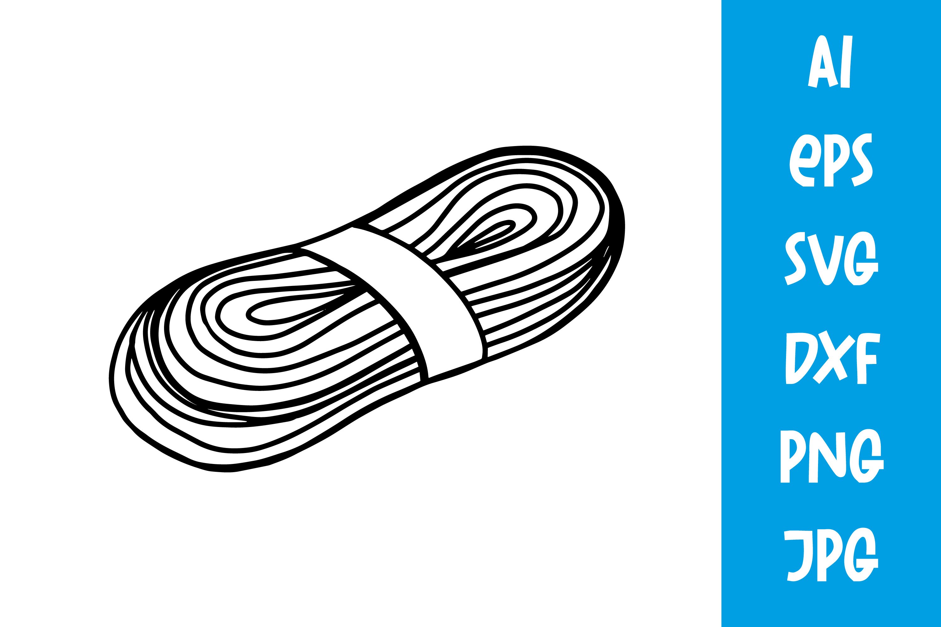 Tourist Rope. Climbing Rope. Rope SVG