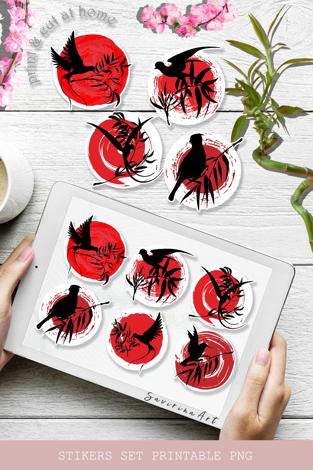 Japanes Stickers set Printable. Sticker PNG (2847154)