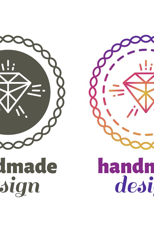 Hand made design labels - hand craft emblems