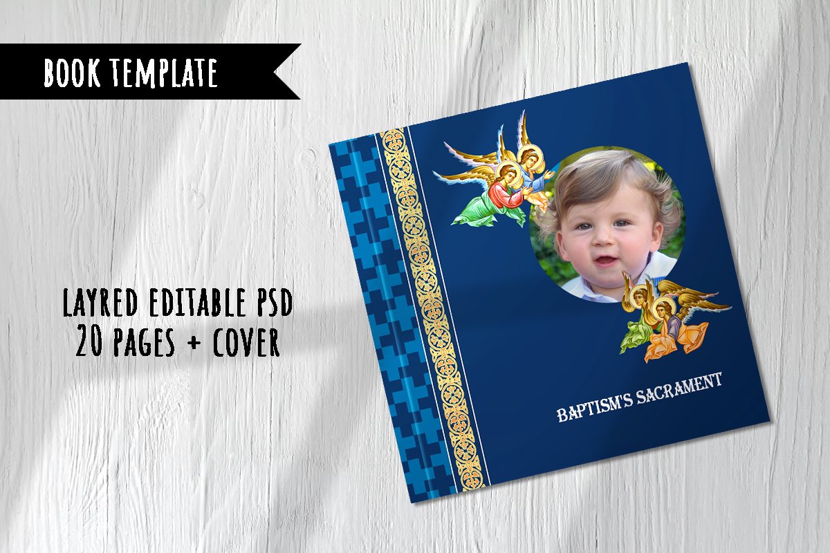 Religious book template Baptism