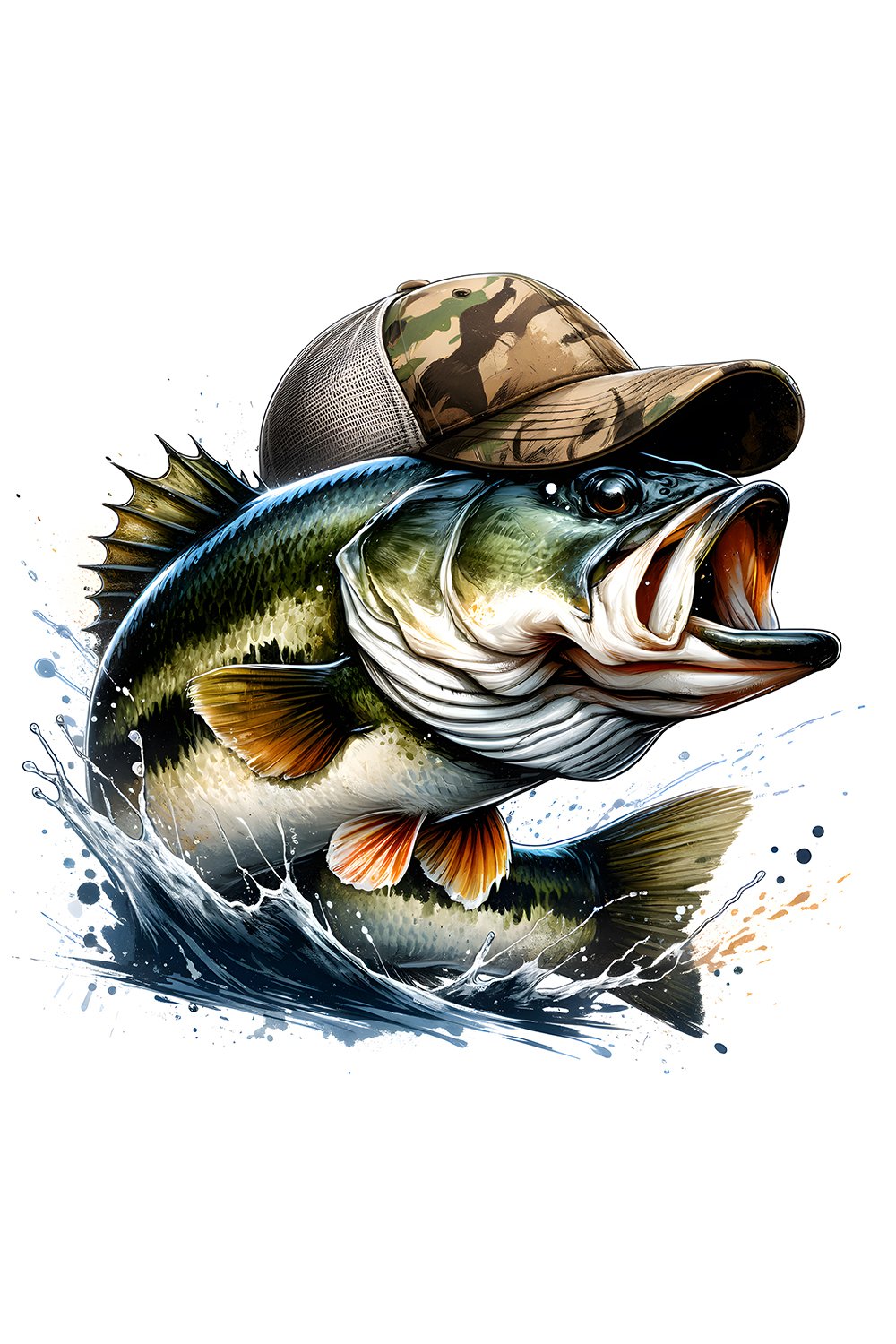 Bass Fish Sublimation Design (3663235)