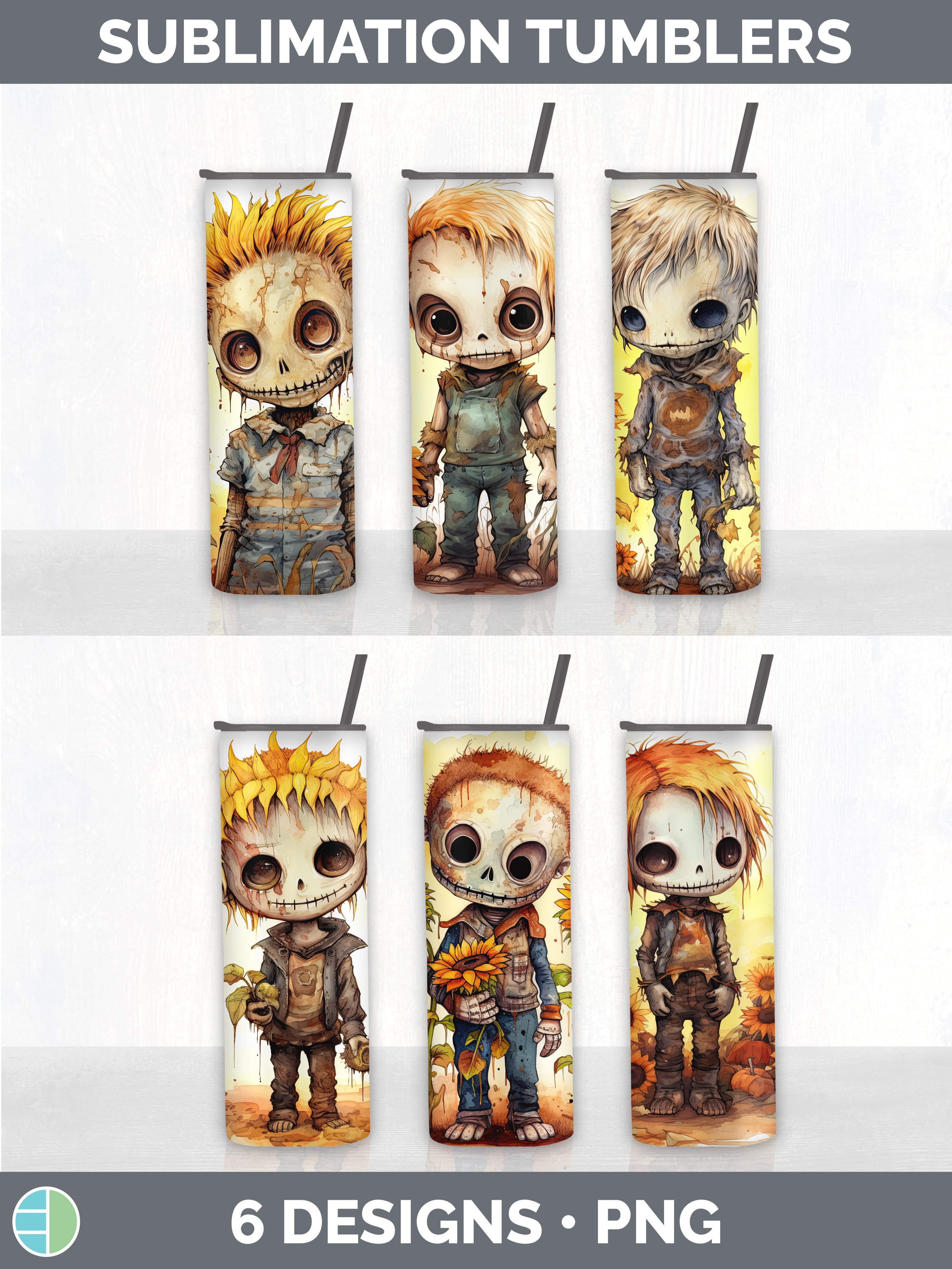 Autumn Zombie Tumbler | Bundle 20 oz Skinny Tumbler Designs