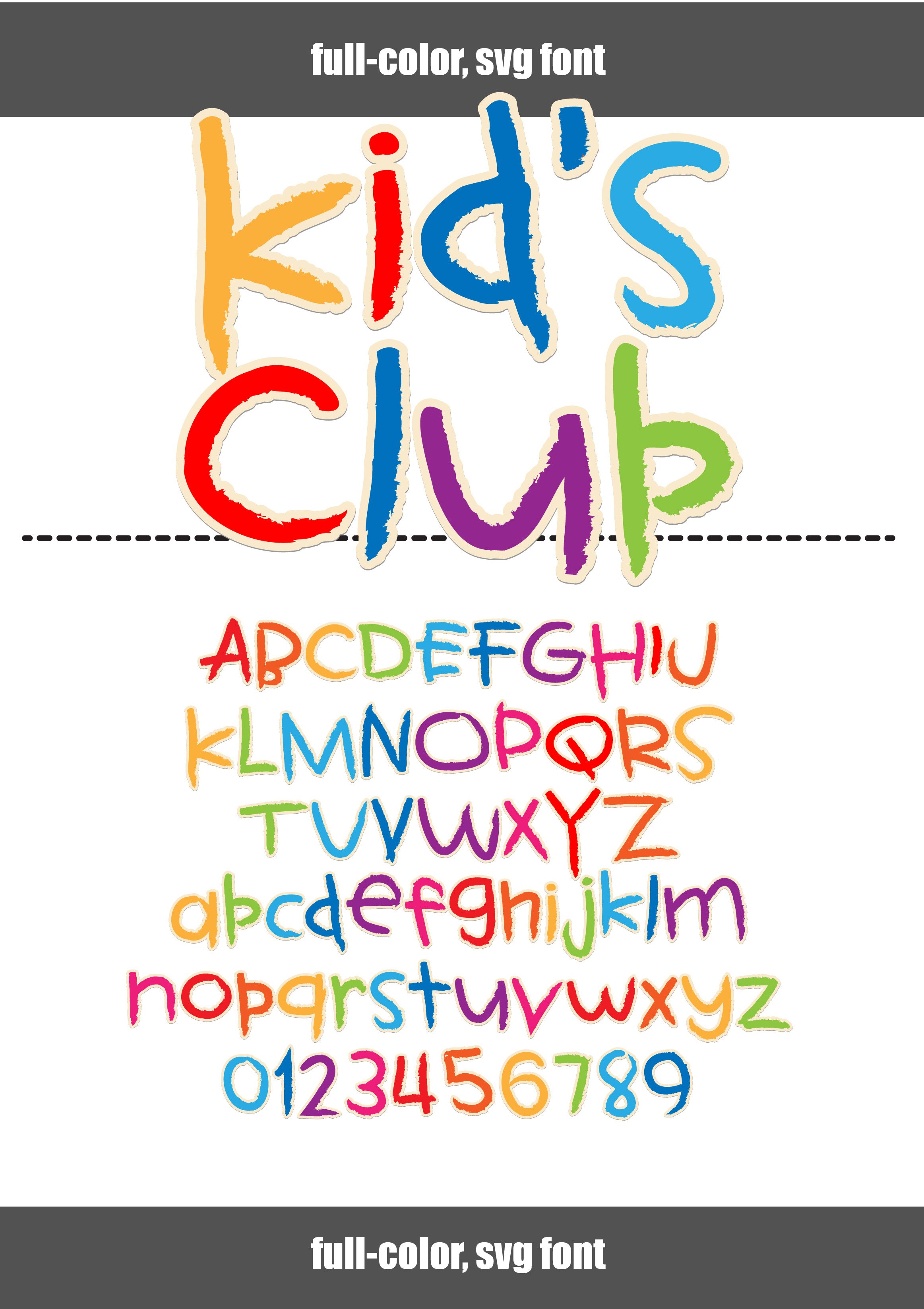 Full Color SVG school and teacher font