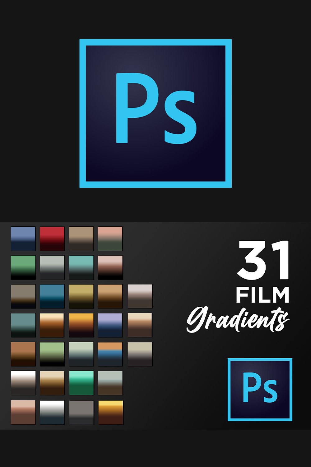 Adobe Photoshop film gradient pack GRD gradients