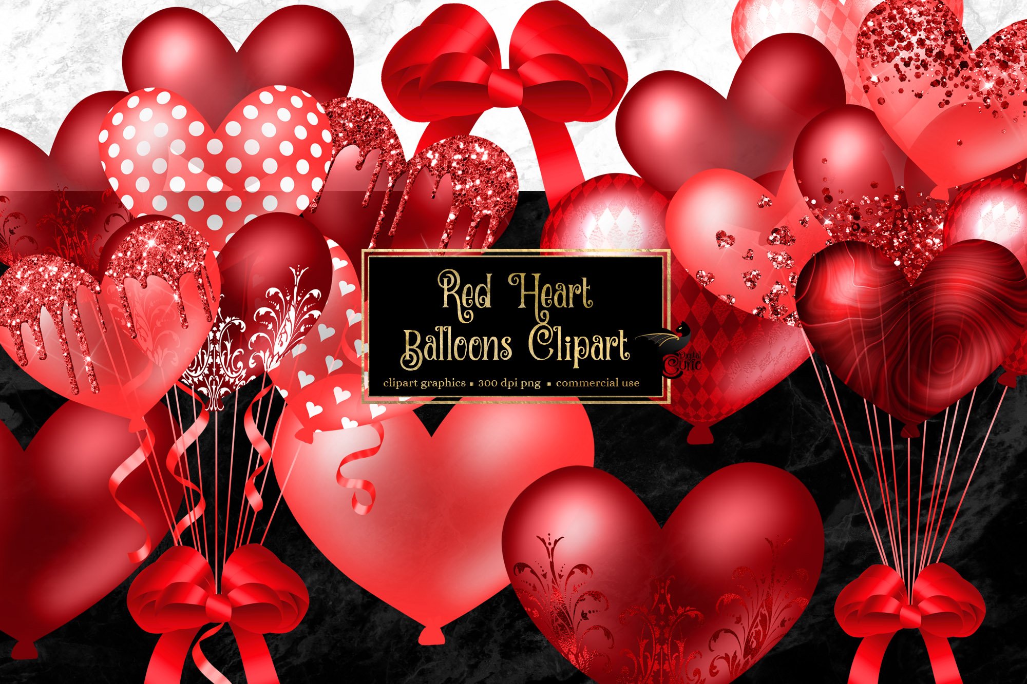 Red Heart Balloon Clipart (1571267)