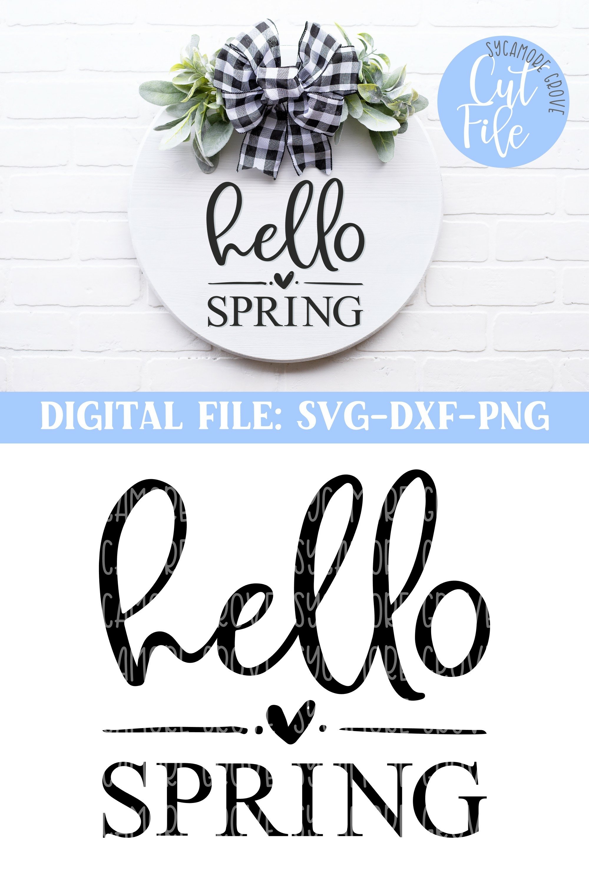 Hello Spring SVG for Cutting Machines
