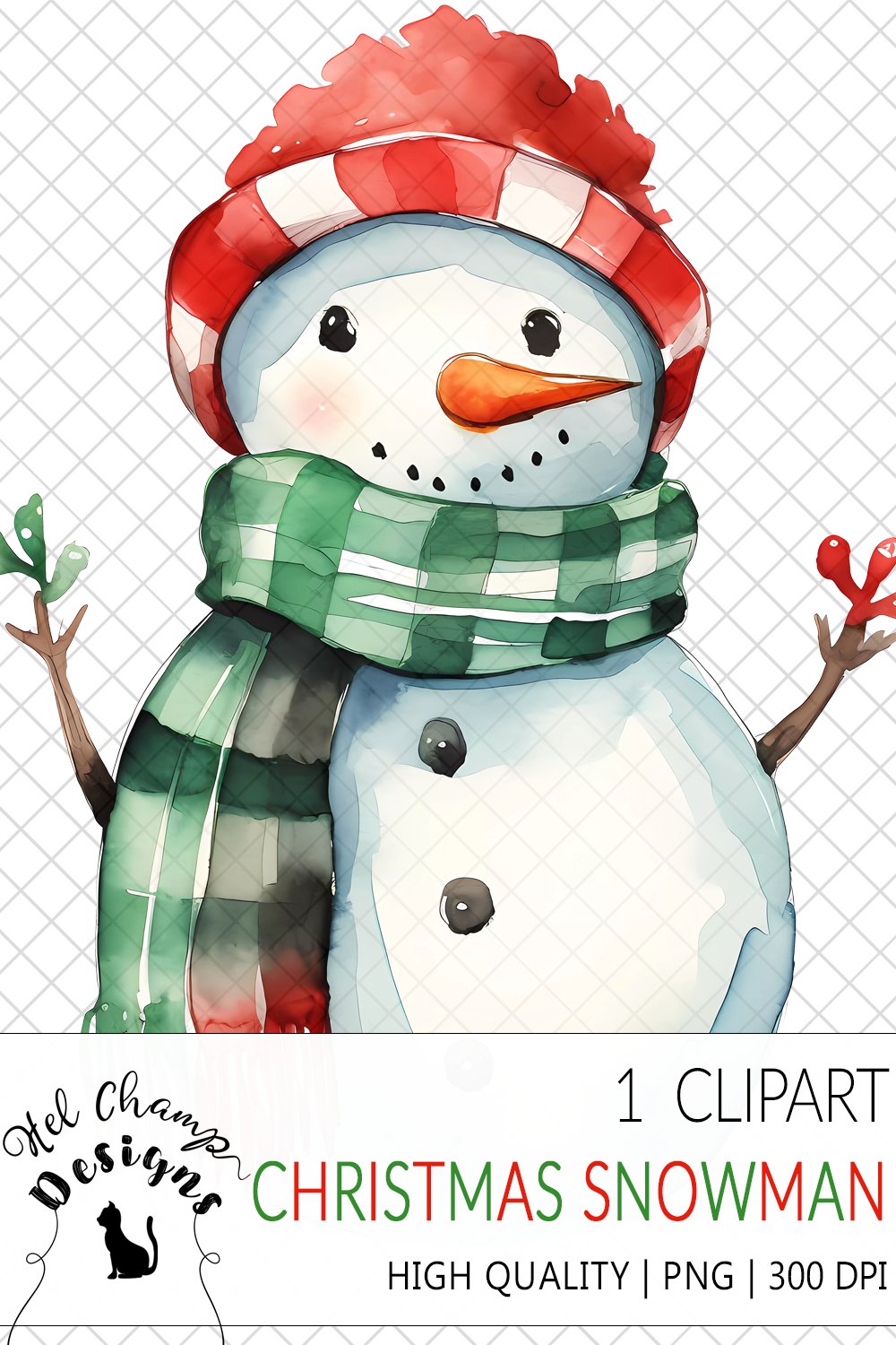 Christmas snowman transparent clipart
