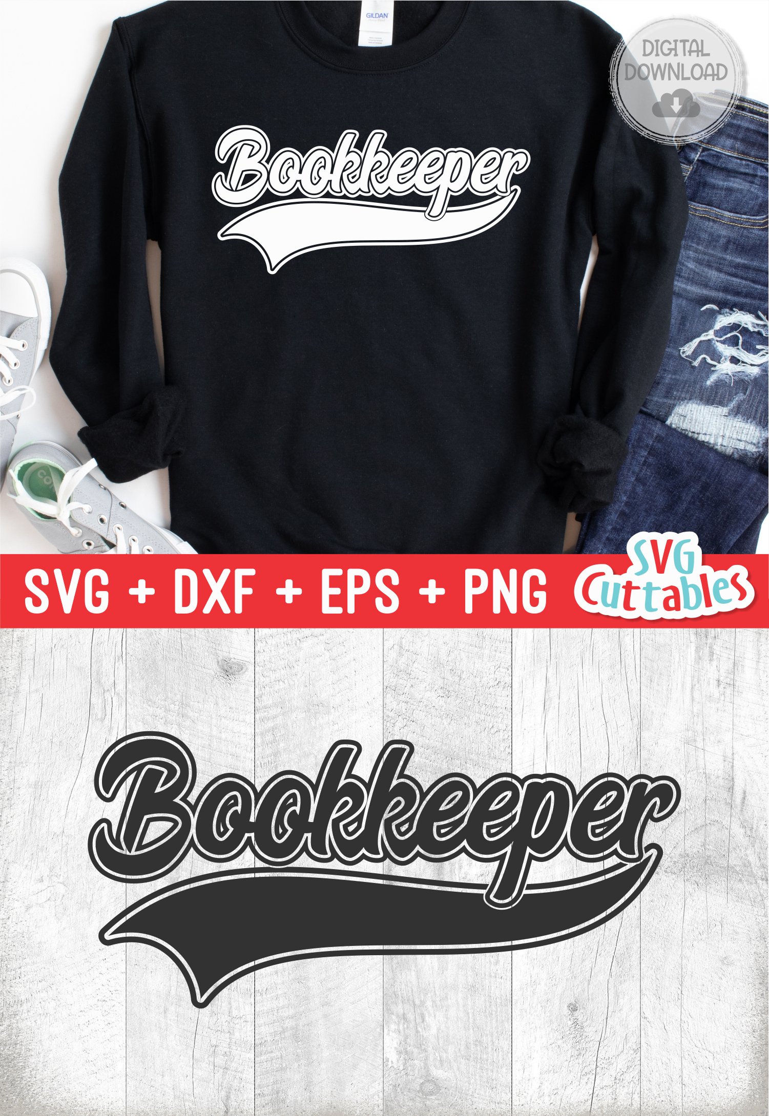 Bookkeeper SVG | School Swoosh