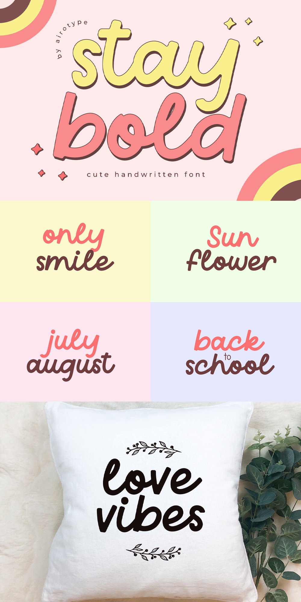 Stay Bold - Cute Cursive Handwritten Font